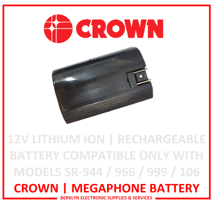 BATTERY FOR CROWN MEGAPHONE / SR944 / SR966 / SR999 / SR106 | Lazada PH