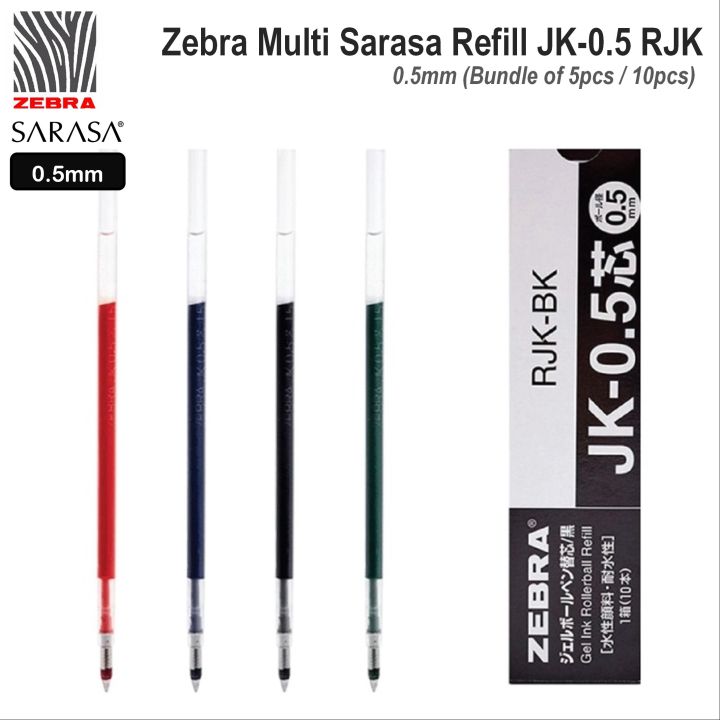 Zebra Multi Sarasa Refill JK-0.5 / RJK5 0.5mm Refill for Zebra SARASA ...