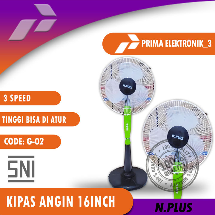 STAND FAN NATIONAL PLUS (NPLUS) kipas angin berdiri 16 inch national ...