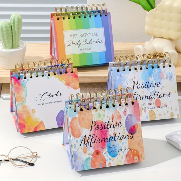 WENQI 365วัน ปฏิทินตั้งโต๊ะปีมังกร สีสันสดใส ปีมังกรปี2024 ปฏิทินแบบ ...