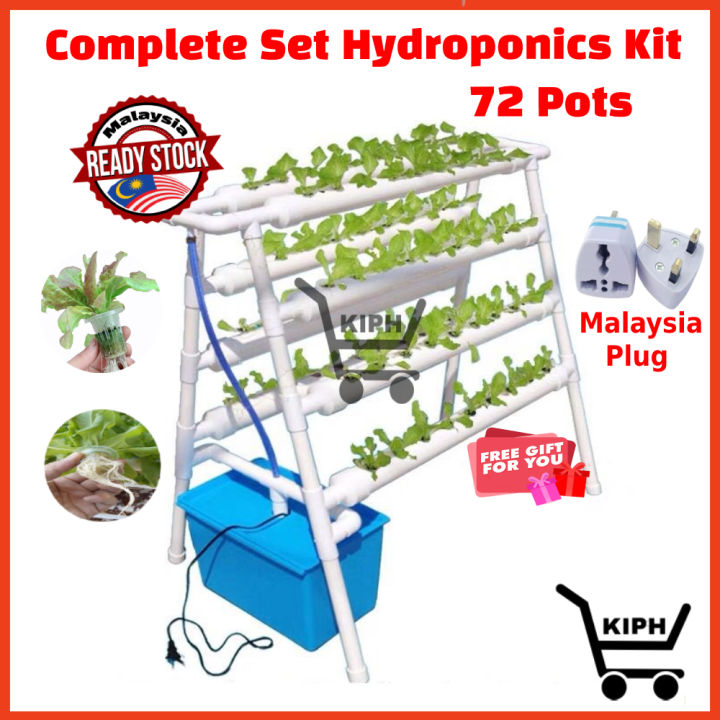Hydroponics Complete Set 72 Holes Hydroponic Aquaponic Farming System ...