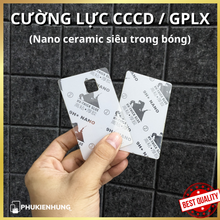 Bộ miếng dán Cường lực 2 mặt CCCD / GPLX Nano Ceramic siêu trong bóng ...