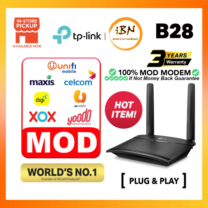 TP-Link TL-MR105 UNLIMITED Wireless N300 4G LTE Mobile Direct Sim Modem ...