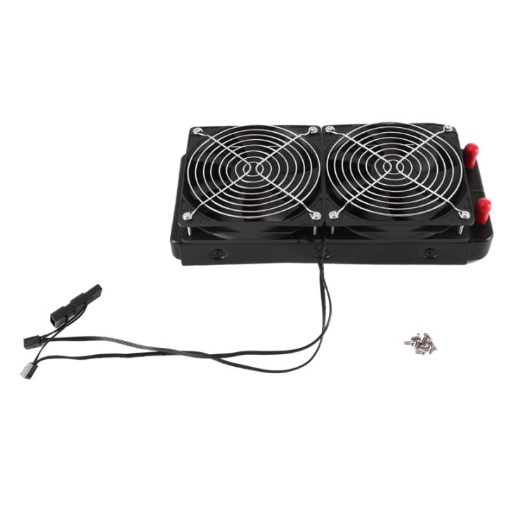 (MTQW) Aluminum 2 Fans 240mm 10 Pipe Water Cooling Cooler Computer ...