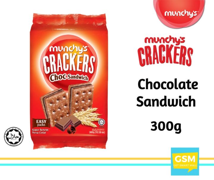 Munchy's Crackers Chocolate Sandwich (258g) | Lazada