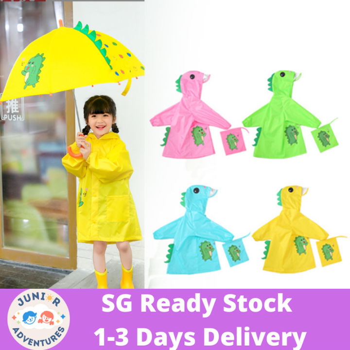 Kids Cute Cartoon Umbrella Rain Boots Waterproof Rain Coat Poncho Rain ...