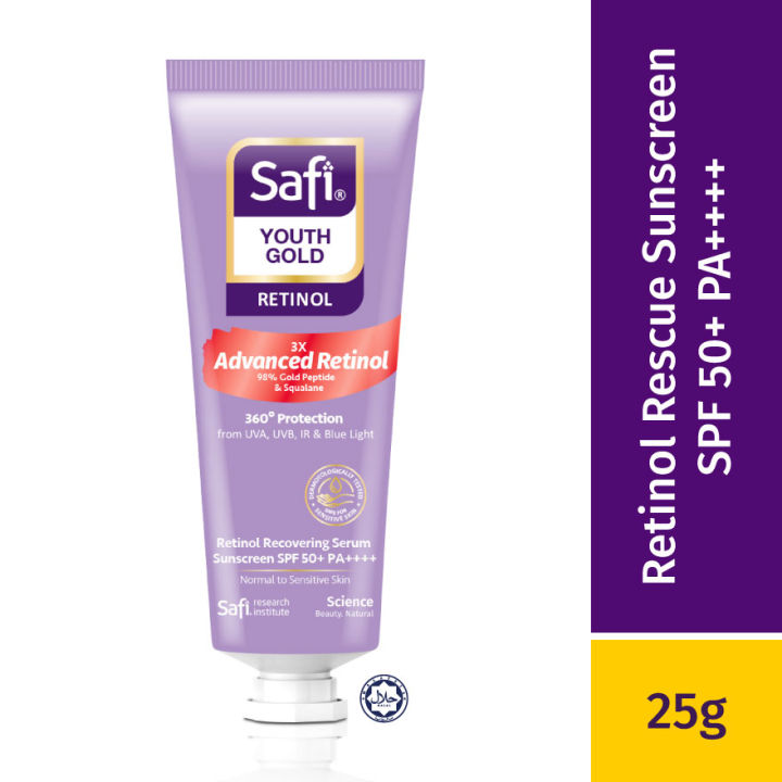 SAFI Youth Gold Retinol Triple Shield Sunscreen 25g | Lazada