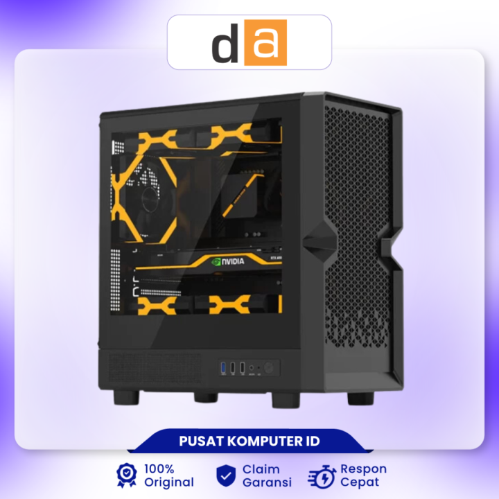 Casing PC Digital Alliance Elite Gaming M-ATX Black Gaming Case ...