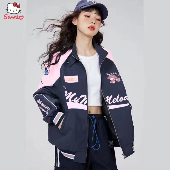 ZjAnime Sanrio My Melody Y2k Biker Coat Racer Jacket Cartoon Kawaii ...