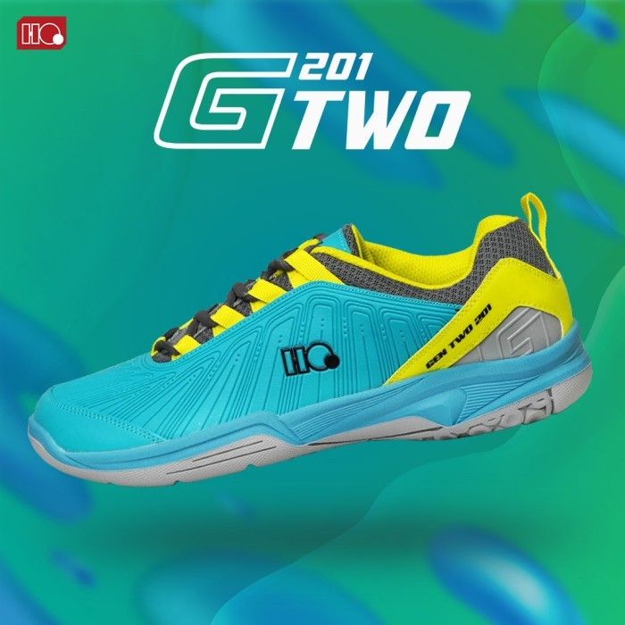 Sepatu Badminton Bulutangkis New Hi-Qua G-Two - Turquoise | Lazada ...