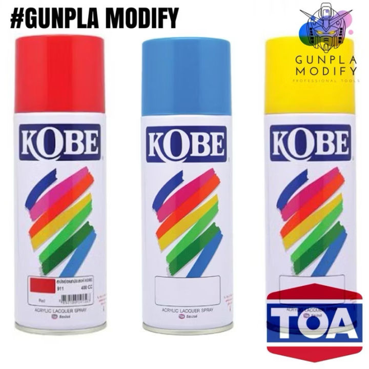 KOBE สีสเปรย์กระป๋อง สี Red, Blue, Yellow จาก TOA 400 cc | Lazada.co.th
