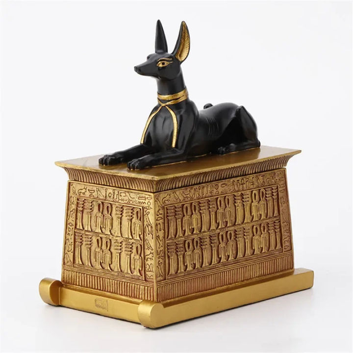 Egyptian Mythology Canis Spp Anubis Resin Jewel Case Creative Bedroom ...