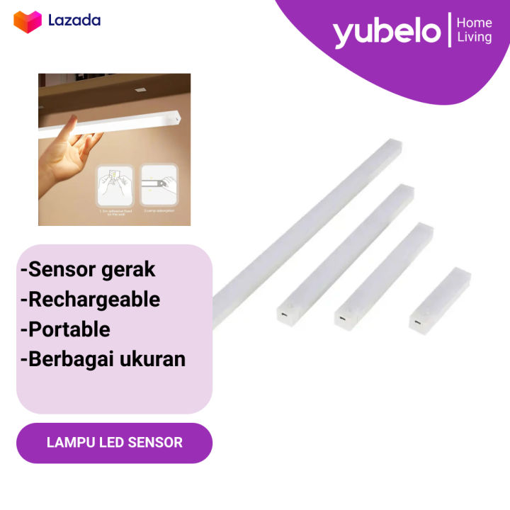 Lampu Sensor Gerak Magnetic Motion Sensor Lampu Stick Panjang LED ...