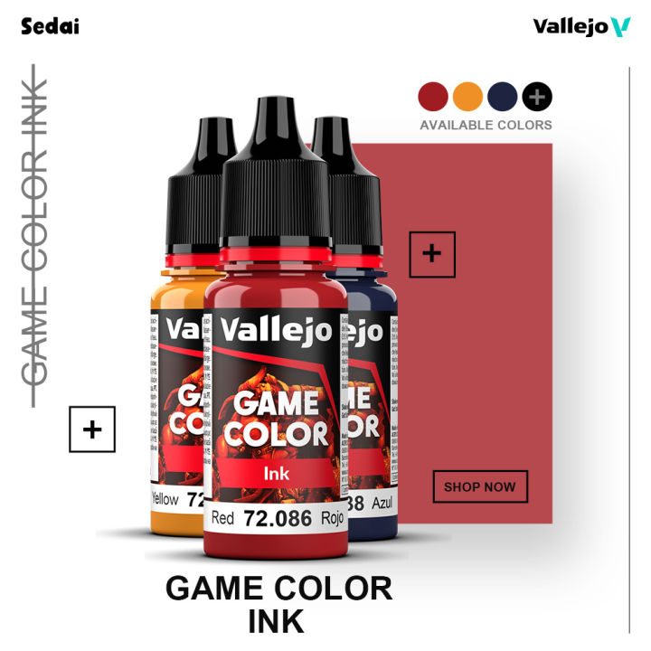 [Vallejo] Game Color 18ML. (Ink) | Lazada.co.th