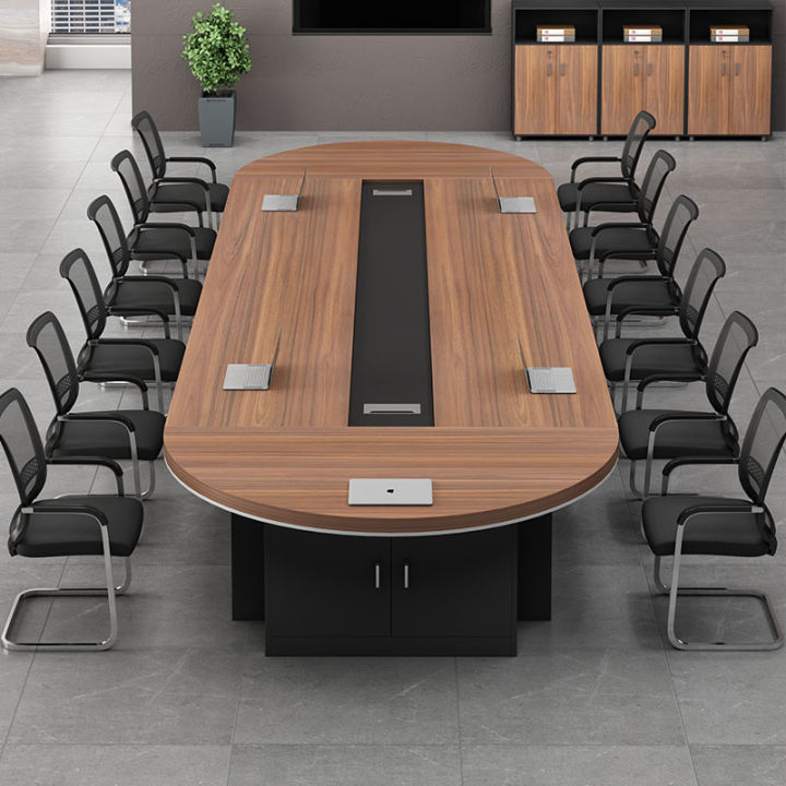 Large conference table, long table, simple and modern oval training ...
