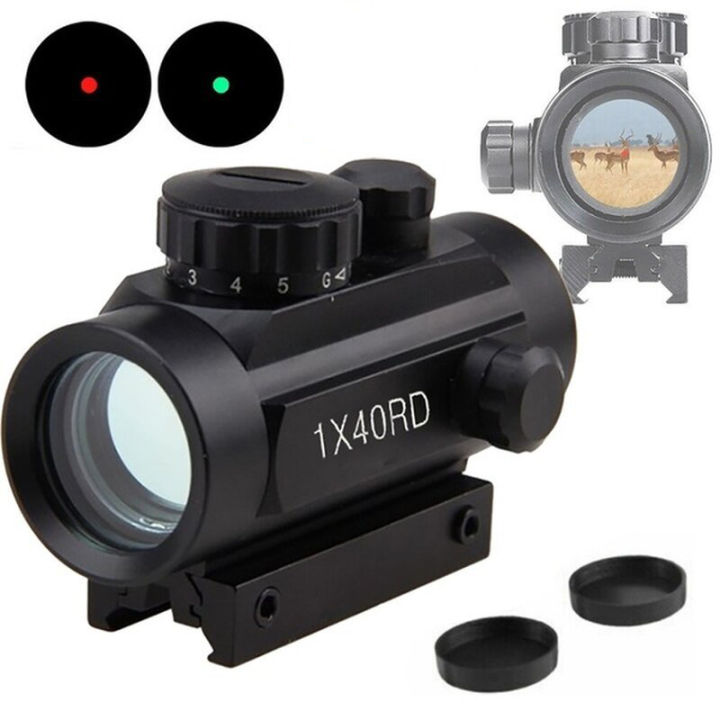 1X40RD Red Green Dot Optical Point Illuminated Scope with 11mm/20mm ...