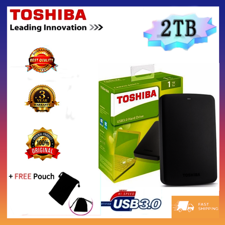 Toshiba external hard disk 2TB 1TB HDD USB 3.0 2.5" Canvio Basics Portable expansion mobile hard ...