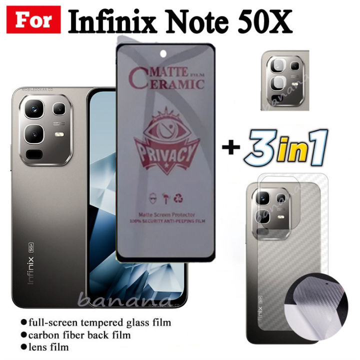 3 IN 1 Infinix Note 50X Anti-Spy Privacy Ceramic film สําหรับ Infinix ...