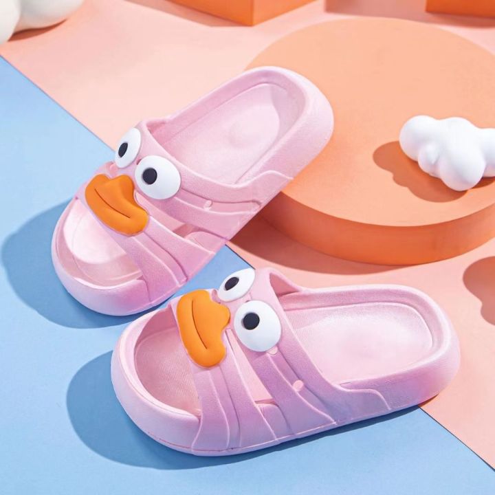 Sandal Anak-anak, Pola Mulut Sosis Burung Kartun Lucu, Sandal PVC Anti ...