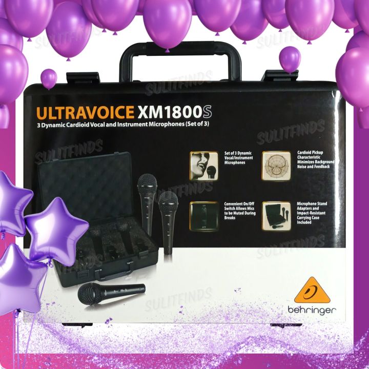 (Variation) XM1800S Behringer 3-Pack Dynamic Microphone (R21, PGA 1800S ...