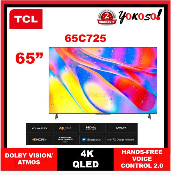 [FOR KLANG VALLEY ONLY] TCL 65C725 65'' QLED 4K Android Smart Ai Google ...