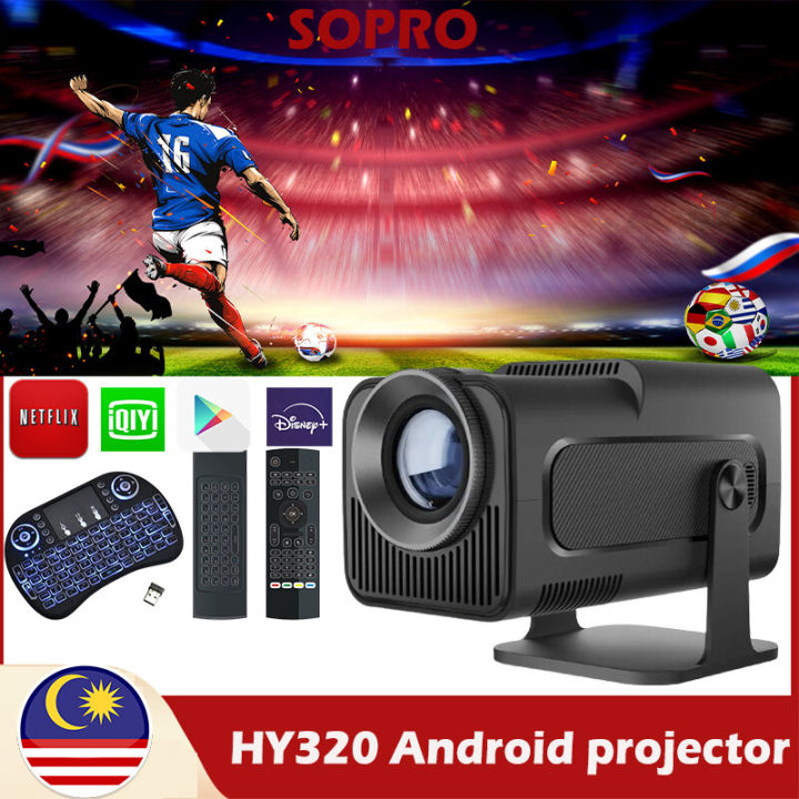 Hy320 projector 4K Android 11 native 10000 lumens dual wifi6 bt5.0 1920 ...