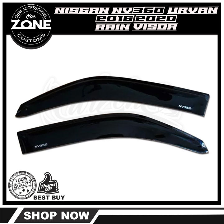 Nissan NV350 Urvan 2016-2020 OEM Type Rain Guard Window Visor (Black ...