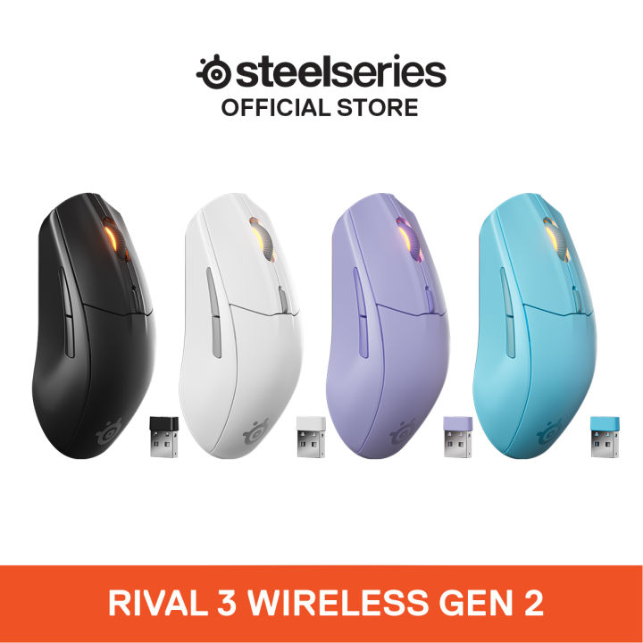 SteelSeries Rival 3 Wireless Gen 2 TrueMove Air Optical Sensor 2.4GHz ...