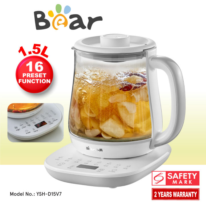 Bear Electric Health Kettle multi-function Kettle, Cordless Kettle Jug. 16 function, 1.5L (YSH ...
