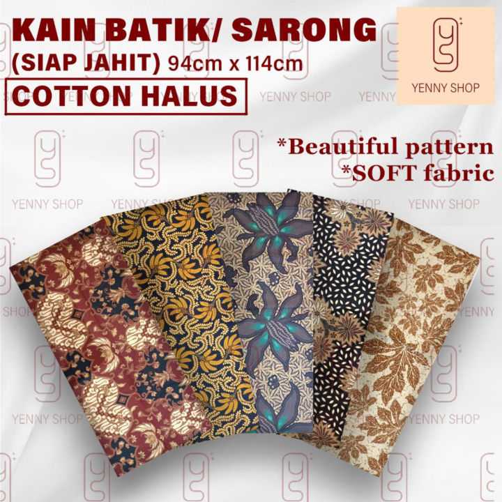 Batik Cloth / Sarong (Fine Cotton Pre-sewed) / Kain Batik / Sarong ...
