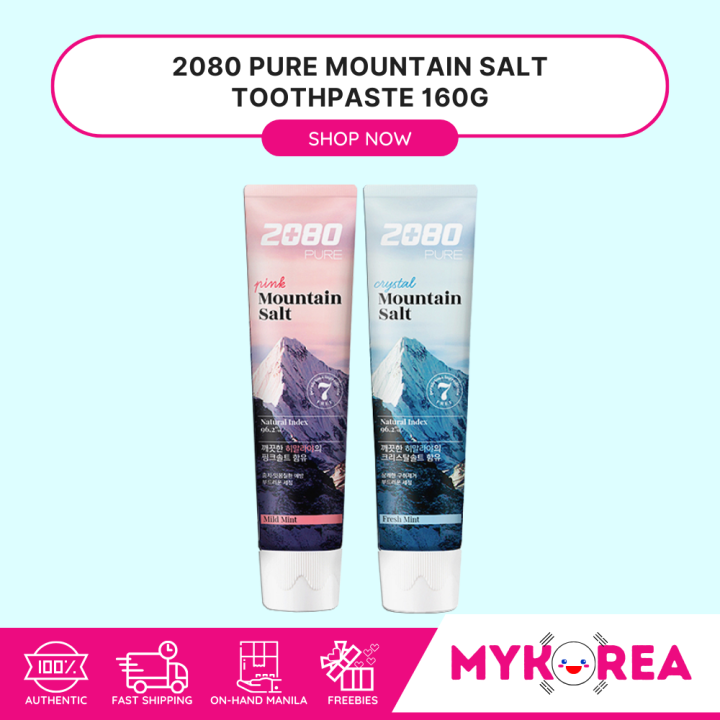 2080 Pure Mountain Salt Toothpaste 160g - Natural Himalayan Salt Toothpaste Korean Product ...
