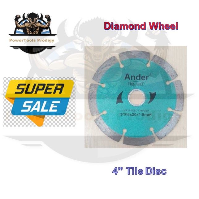 ANDER TILE DISC 4 INCHES FOR ANGLE GRINDER/ DIAMOND WHEEL | Lazada ...