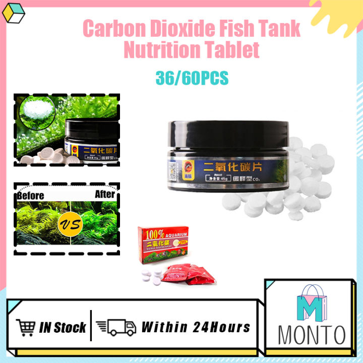 36 60 Pcs/Set Aquarium CO2 Tablet Carbon Dioxide Supply Diffuser for ...