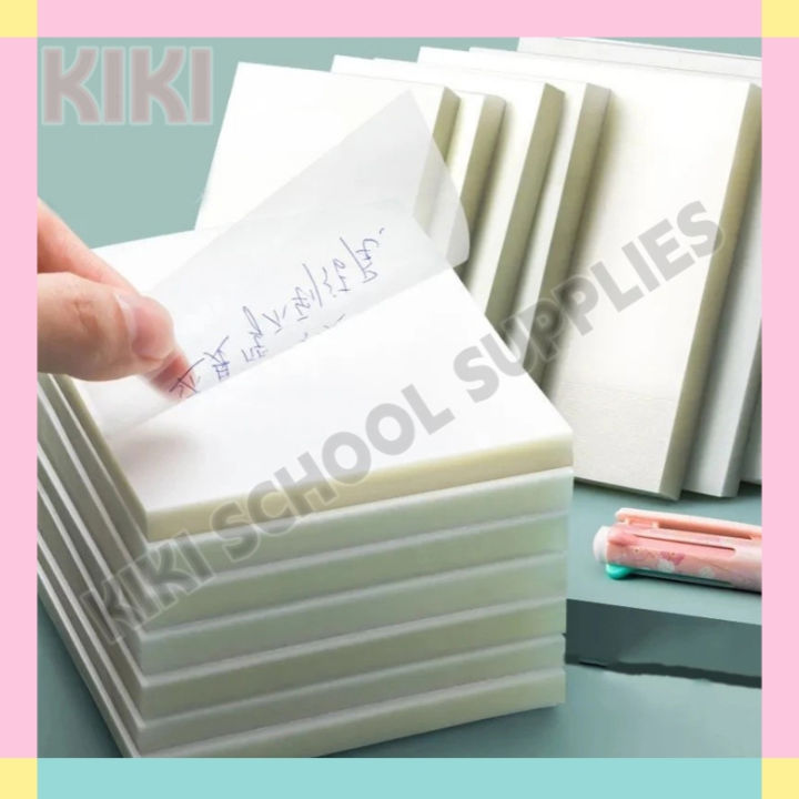 KK 50 Sheets Transparent Sticky Notes Waterproof Sticky Memo Weekly ...