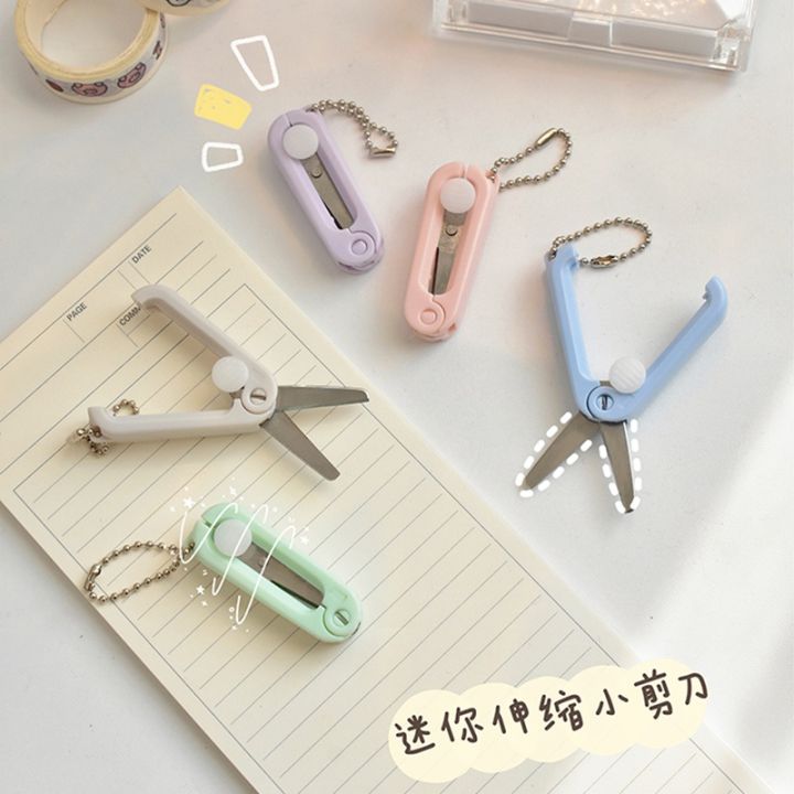 Kéo gấp tiện lợi nhỏ sáng tạo đồ dùng học tập văn phòng cắt giấy đơn ...