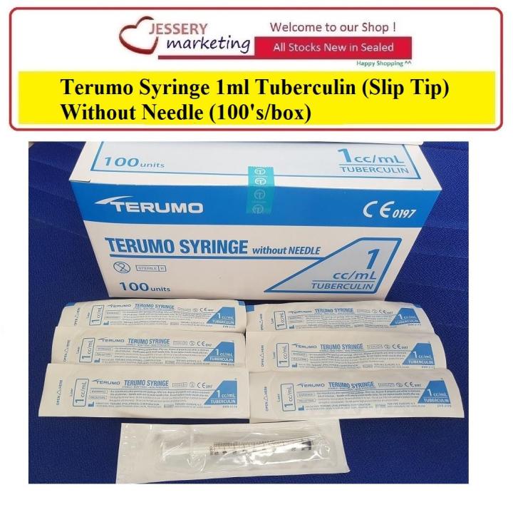 Terumo Syringe 1ml Tuberculin (Slip Tip) Without Needle (100's/box) | Lazada