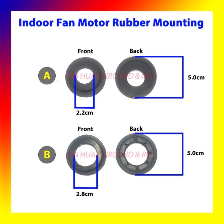 (2PCS) AIR COND INDOOR FAN MOTOR RUBBER MOUNTING / AIR CONDITIONER ...