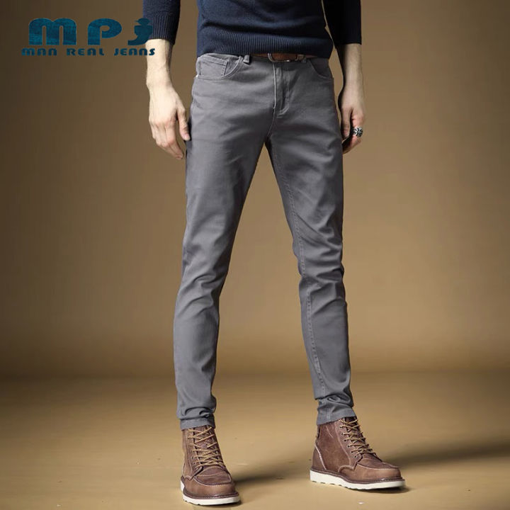 MPJ Man Plain Skinny Pants for Man ArmyGreen/DarkBlue Chions Pants ...