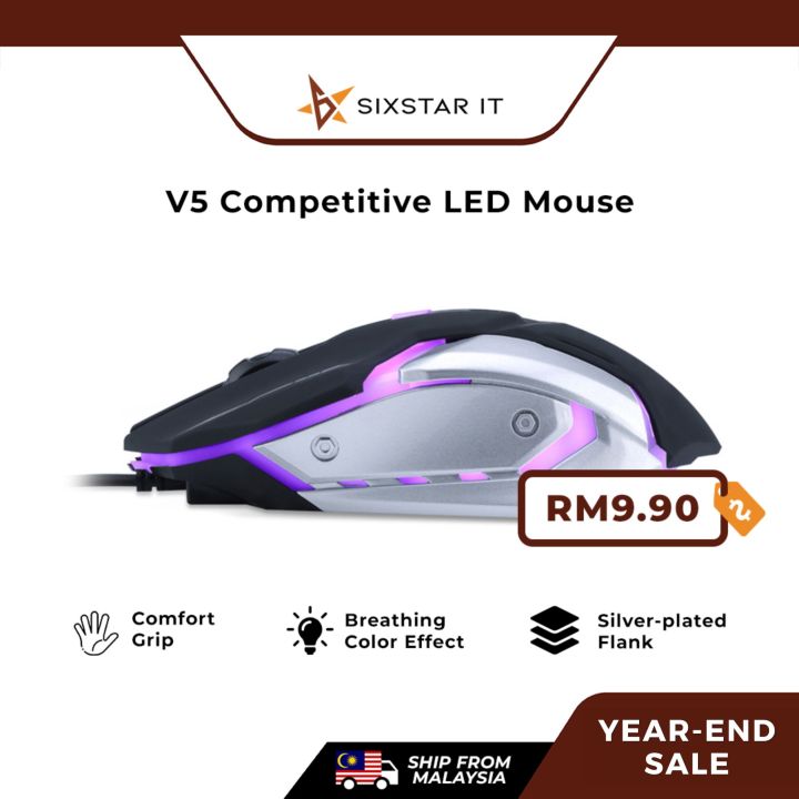 YEAR-END SALE 】V5 Competitive Gaming Mouse 4 Buttons LED Breathing ...