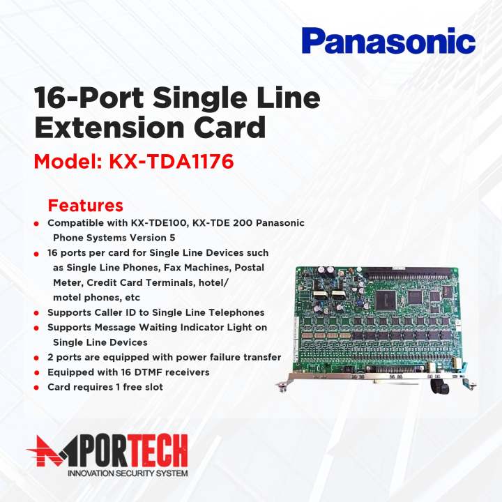 PANASONIC 16-Port Single Line Extension Card KX-TDA1176 | Lazada PH