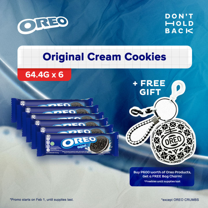 Oreo Pack - Vanilla Flavor 64.4g Sandwich Cookie Snack with Rich Cream ...