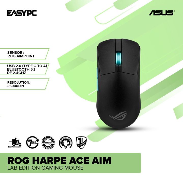 EasyPC | Asus ROG Harpe Ace Aim Lab Gaming Mouse Black or White For ...