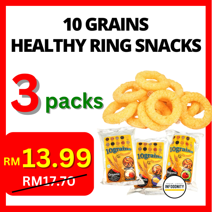 ORGANIC 】Halal 10 Grains Ring Snack Healthy Snack Tomato Onion Cheese I ...