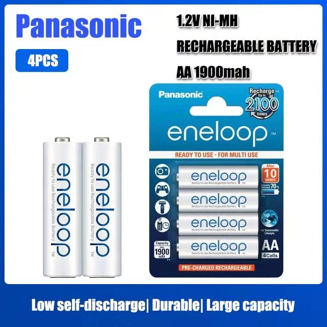 New Panasonic Eneloop 1900mAh AA 1.2V NI-MH rechargeable batteries for ...