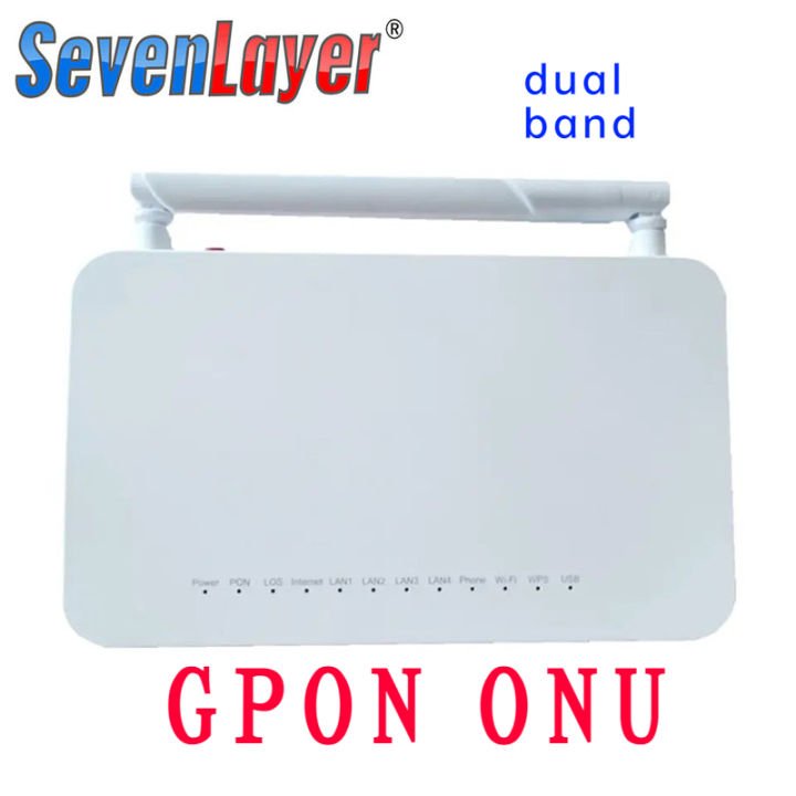 New Gpon ONU Ont Zxhn F670L 4GE 5g 2.4g Dual Band Onu Wifi Router ZTE ...
