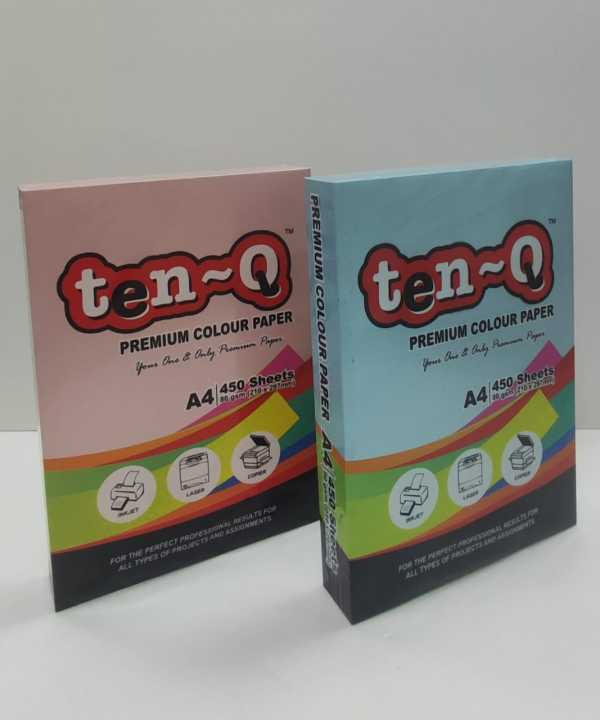 Ten-Q Premium Colour Paper A4 80gsm (450's/Ream) - Mix Light Colour ...