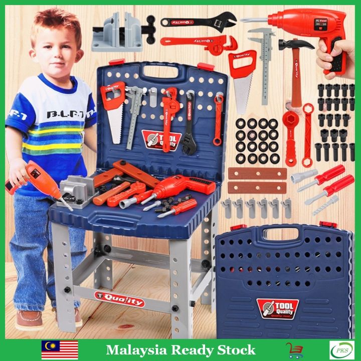 Toolbox Toy Set Boy Toys Pretend Home Repair Play Engineer Hardware ...
