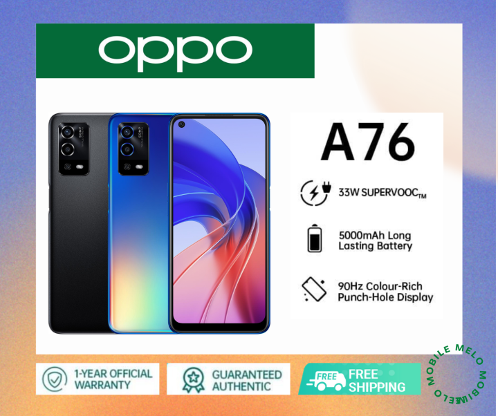 OPPO A76 | 33W SUPERVOOC | 5000mAh Long-Lasting Battery | 90Hz Colour ...