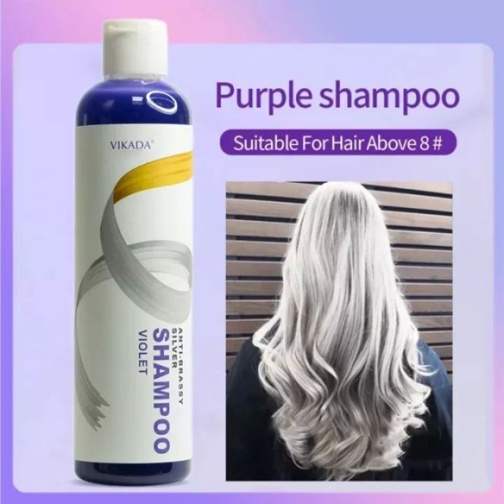 VIKADA Purple Shampoo Hair Color Shampoo with Anti-Brass Remove Yellow ...