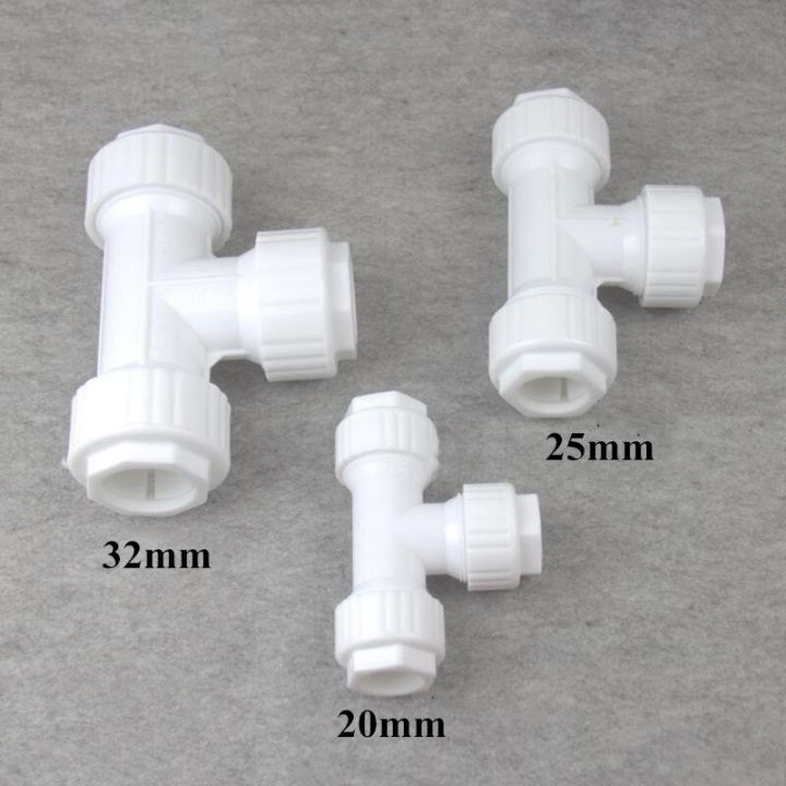 PVC/PPR pipe quick tee connection Quick plug tee Garden system pipe tee ...